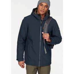 Winterjacke Polarino, Herren, Gr. 44, blau (marine), Obermaterial: 96% Polyester, 4% Elasthan. Futter: 100% Polyester. Wattierung: 100% Polyester, hoch geschlossener Ausschnitt, mit Klettverschluss,verstellbar, Jacken Winterjacke, atmungsaktiv, wasserabweisend, winddicht