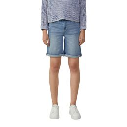 Jeansshorts s.Oliver, Damen, Gr. 36, N-Gr, blau (mid blau), Denim/Jeans, Obermaterial: 98% Baumwolle, 2% Elasthan, unifarben, normal kniefrei, Jeans Jeansshorts, im 5-Pocket-Stil
