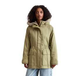 Marc O'Polo Damen Kurzmantel "aus Bio-Baumwolle-Stretch-Twill"artichoke leaf, Gr. S, MARC O'POLO DENIM, unifarben, Obermaterial: 98% Baumwolle, 2% Elasthan;
