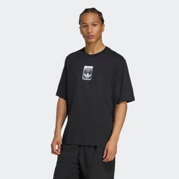 T-Shirt adidas originals "GRAPHIC OS SS T", Herren, Gr. L, schwarz, Obermaterial: 100% Baumwolle, Shirts T-Shirt, sportlicher Stil, kurze &Auml;rmel, f&uuml;r Laufen und Freizeit, Leo-Print