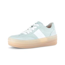 Sneaker Gabor "Sneaker low Rauleder", Damen, Gr. 37,5, blau, Schuhe Sneaker