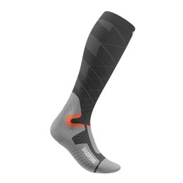 Sportsocken Bauerfeind "SKI PERFORMANCE COMPRESSION SOCKS", Damen, Gr. 38-41, anthrazit, l, Obermaterial: 89% Polyamid, 11% sonstige Fasern, Socken Sportsocken, Ski-Socken mit Kompression
