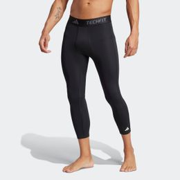 Trainingstights adidas Performance "TF 34 TIGHT", Herren, Gr. XL, N-Gr, schwarz, Obermaterial: 83% Polyester, 17% Elasthan, 3/4-L&auml;nge, Hosen