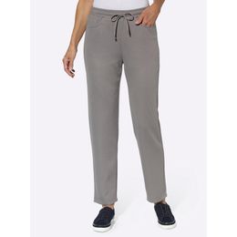 Schlupfhose Classic Basics, Damen, Gr. 44, Normalgr&ouml;&szlig;en, grau, 100% Polyester, unifarben, lang, Hosen Schlupfhose