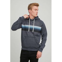 Kapuzenpullover Blend "BHSweatshirt", Herren, Gr. S, blau (marineblaus), Sweatware, 60% Baumwolle, 40% Polyester, gestreift, regular fit h&uuml;ftlang, ohne Ausschnitt, Pullover Kapuzenpullover, L&auml;ssiger Hoodie mit Kapuze und K&auml;ngurutasche