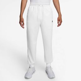 Sporthose Nike Sportswear "Nike Club Men's Joggers", Damen, Gr. XL, N-Gr, wei&szlig;, wei&szlig;,, Obermaterial: 80% Baumwolle, 20% Polyester, Hosen Sporthose, mit angerautem Fleece, mit Leistentasche mit Druckknopfverschluss