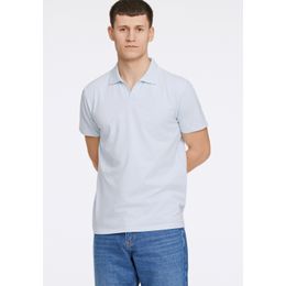 Poloshirt LINDBERGH "LINDBERGH Poloshirt", Herren, Gr. 3XL, pastel blau 125, Obermaterial: 95% Baumwolle, 5% Elasthan, schmal, Shirts