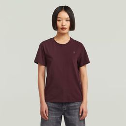 G-Star Raw T-Shirt G-STAR "Nifous", Damen, Gr. S (36), braun (maroon), Single Jersey, Obermaterial: 100% Baumwolle, unifarben, regular fit, Rundhals, Shirts T-Shirt, mit kleiner Logo-Stickerei