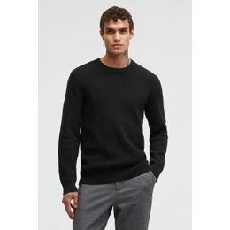 Rundhalspullover CMPD, Herren, Gr. 4XL, schwarz, Strick, Material: 100% Baumwolle, unifarben, regular fit normal, Rundhals, eingesetzt Rippb&uuml;ndchen, Pullover Rundhalspullover, aus Baumwolle