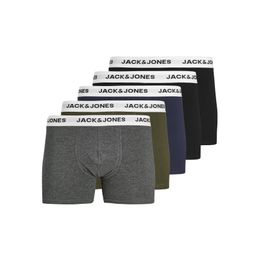 Jack & Jones Trunk JACK & JONES "JACBASIC WHITE WB TRUNKS 5 PACK NOOS", Damen, Gr. XL, 5 Stk., gr&uuml;n (forest night), Jersey, Obermaterial: 95% Baumwolle, 5% Elasthan, meliert, eng, Unterhosen