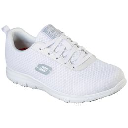 Berufsschuh Skechers "Ghenter-Bronaugh Schn&uuml;rschuh" Gr. 35, wei&szlig;, 35, Synthetik, Textil, Schuhe, Schn&uuml;rschuh f&uuml;r Gastronomie mit Skechers Memory Foam Innensohle