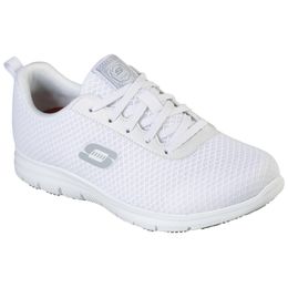 Berufsschuh Skechers "Ghenter-Bronaugh Schn&uuml;rschuh" Gr. 41, wei&szlig;, 41, Synthetik, Textil, Schuhe, Schn&uuml;rschuh f&uuml;r Gastronomie mit Skechers Memory Foam Innensohle