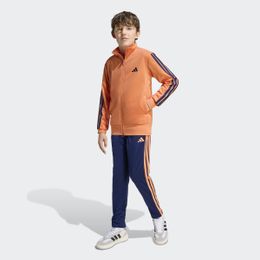 Trainingsanzug adidas Sportswear "J 3S TR TS 205", Jungen, Gr. 164, dusky orange, dunkelblau, Obermaterial: 100% Polyester, Sportanz&uuml;ge Trainingsanzug