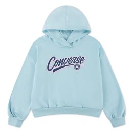 Kapuzensweatshirt Converse "CNVG RELAXED GRAPHIC HOODIE", M&auml;dchen, Gr. 140/146 (L), rained out, Obermaterial: 60% Baumwolle, 40% Polyester, Sweatshirts, f&uuml;r Kinder und Jugendliche, sportlicher Stil