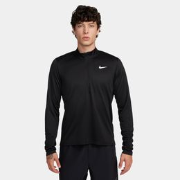 Laufshirt Nike "M NK DF PACER TOP HZ", Herren, Gr. L, schwarz, reflective silv, Obermaterial: 100% Polyester, normal, Shirts Laufshirt
