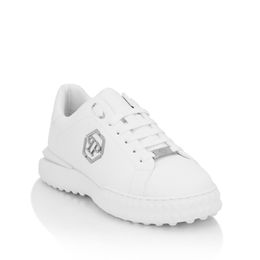 Sneaker Philipp Plein "Hexagon", Damen, Gr. 40, Normalschaft, 01, wei&szlig;, Schuhe Sneaker
