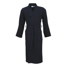 Unisex-Bademantel Carl Ross "25100" Gr. XL, blau (night blau), XL, Baumwolle, Hausm&auml;ntel, Waffelpique