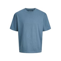 Jack & Jones PlusSize T-Shirt "JJEBRADLEY TEE SS NOOS PLS", Herren, Gr. 5XL, blau mirage, Jersey, Obermaterial: 100% Baumwolle, JACK & JONES PLUSSIZE, Basic, relaxed fit normal, Rundhals, gerader Abschluss, Shirts T-Shirt, mit Rundhalsausschnitt