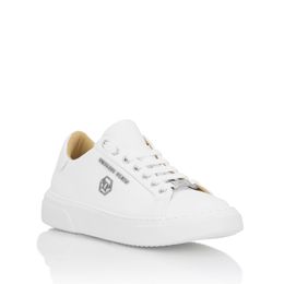 Sneaker Philipp Plein "Hexagon", Damen, Gr. 39, Normalschaft, 01, wei&szlig;, Schuhe Sneaker