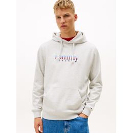 Hoodie Tommy Jeans "TJM REG ENTRY DNA PLAY", Herren, Gr. XXL, ice grau heather, Sweatware, Obermaterial: 100% Baumwolle, regular fit normal, Rippb&uuml;ndchen, Sweatshirts Hoodie, regular fit, mehrfarbiges Logo, Sweatshirt