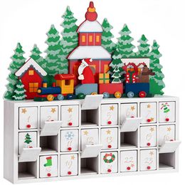Spielwerk Adventskalender Winterlandschaft Holz