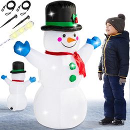 Monzana Aufblasbare Weihnachtsdeko Schneemann XL beleuchtet 120cm