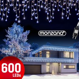 Monzana Regenlichterkette LED Kaltwei&szlig; 20m