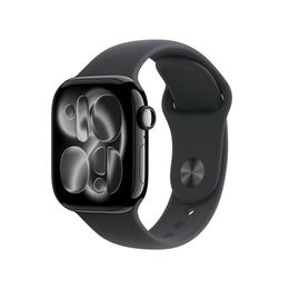 Apple Watch (2025) GPS + Cellular 42 mm - Aluminium Diamantschwarz - Sportarmband Schwarz