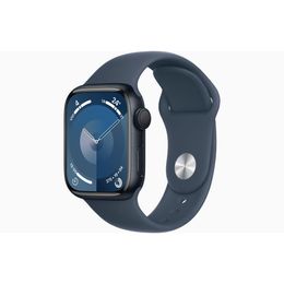 Apple Watch Series 8 (2022) GPS 45 mm - Aluminium Mitternacht - Sportarmband Blau