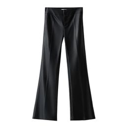 Bershka Pleated Pants female Black size L