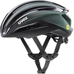 Uvex Surge Aero Mips Rennrad-Helm black-sage green matt 56-59 cm