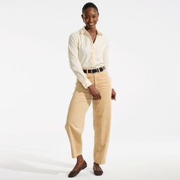 LANDS' END Barrel-Feincordhose High Waist, Damen,  Wei&szlig;, Baumwolle, by Lands' End