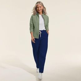 LANDS' END Serious Sweats High Waist Barrel-Jogginghose, Damen,  Blau, Baumwoll-Mischung/Polyester-Mischung, by Lands' End