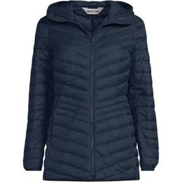 LANDS' END Daunenjacke WANDERWEIGHT Verstaubar Ultraleicht mit Kapuze, Damen,  Blau, Nylon/Daunen, by Lands' End