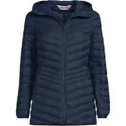 LANDS' END Daunenjacke WANDERWEIGHT Verstaubar Ultraleicht mit Kapuze, Damen,  Blau, Nylon/Daunen, by Lands' End