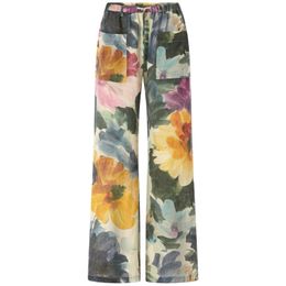 Hannes Roether Damenhose Leinen M Multicolor
