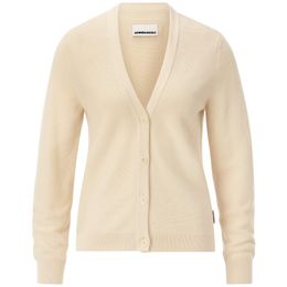 armedangels Damen-Strickcardigan Baumwolle M Creme