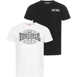 Lonsdale London Shirt 'Clonkeen' male Black, White size XXXL