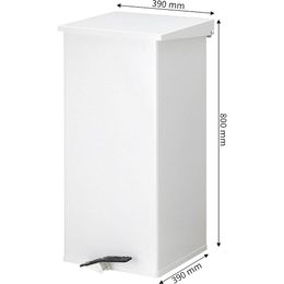Tretabfallsammler, Volumen 110 l, BxHxT 390 x 800 x 390 mm, wei&szlig; kaiserkraft