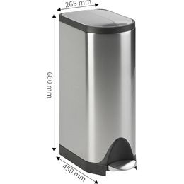 Tretabfallsammler BUTTERFLY, Volumen 30 l, Edelstahl, matt kaiserkraft