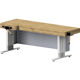 Profi-Hobelbank, elektrisch h&ouml;henverstellbar, 2 Arbeitspl&auml;tze, Arbeitsh&ouml;he 700 - 1000 mm kaiserkraft