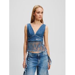 KARL LAGERFELD JEANS Top Damen Gr&ouml;&szlig;e XL blue denim
