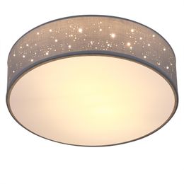 Monzana Deckenlampe Grau Stoff &Oslash;30cm Sternenhimmel