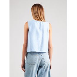 Sublevel Bluse Damen Gr&ouml;&szlig;e L hellblau / wei&szlig;