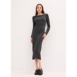 bonprix Midikleid aus weichem Kaschmir-Mix, grau, Kaschmir