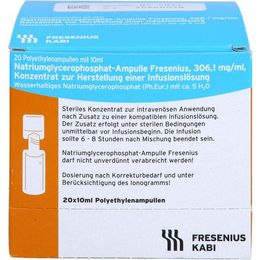 Fresenius Natriumglycerophosphat Ampulle Infusionslsg.-Konz. 20X10 ml