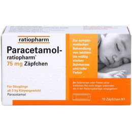 PARACETAMOL-ratiopharm 75 mg Z&auml;pfchen 10 St
