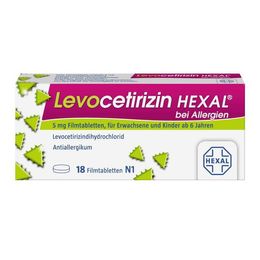 HEXAL&reg; Levocetirizin Hexal bei Allergien 5 mg Filmtabl. 18 St
