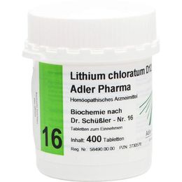Biochemie Adler 16 Lithium chloratum D 12 Tabl. 400 St