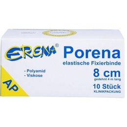 Porena elast.Mullbinde 8 cm wei&szlig; o.Cello 10 St